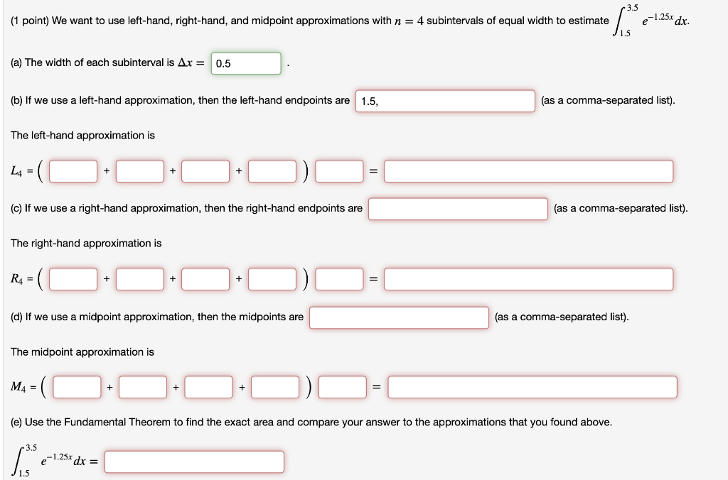 Solved 3.5 (1 point) We want to use left-hand, right-hand, | Chegg.com