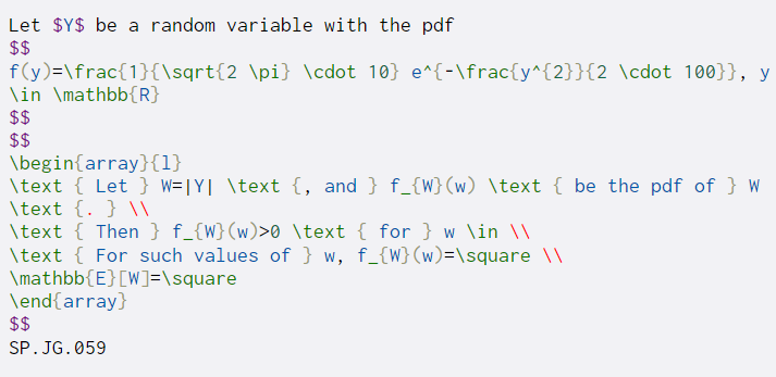 Solved Let $y$ be a random variable with the pdf $$ | Chegg.com