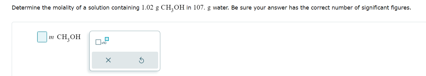 Solved Determine the molality of a solution containing | Chegg.com