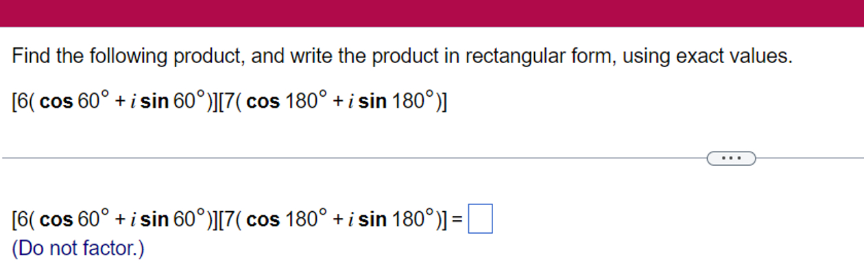 Solved Find the following product, and write the product in | Chegg.com