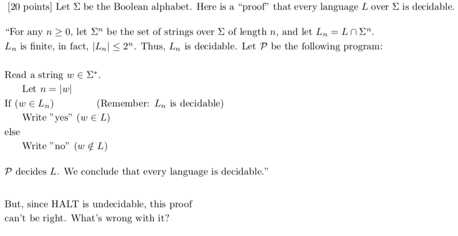 Solved [20 points) Let I be the Boolean alphabet. Here is a | Chegg.com