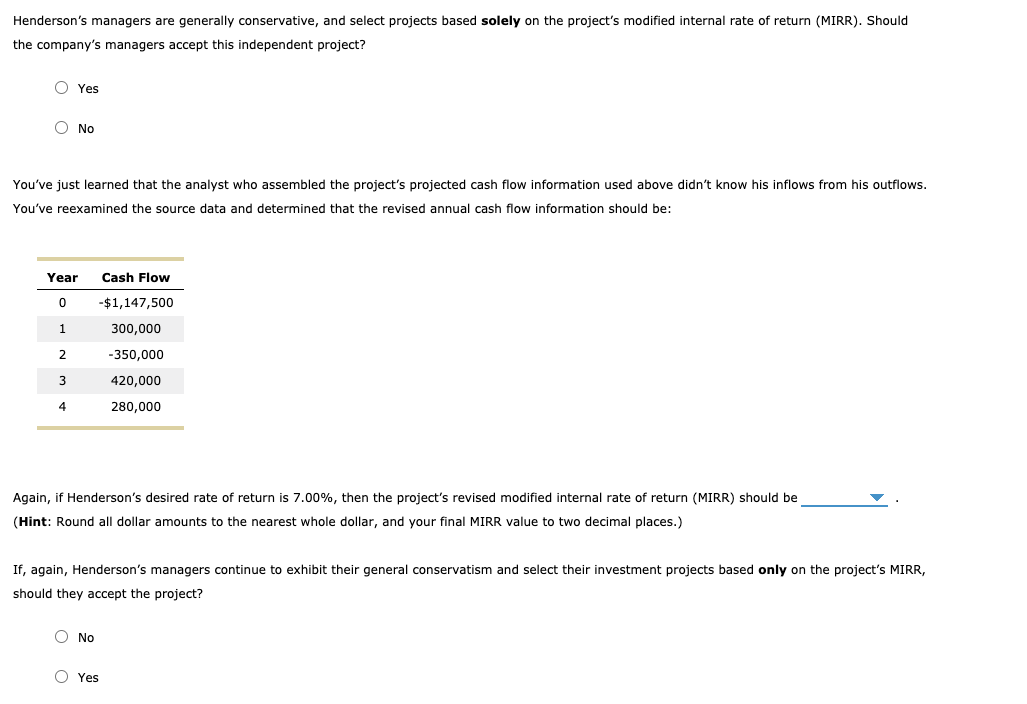 Solved 10. Cashflow patterns and the modified rate of return | Chegg.com