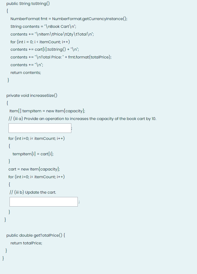 Solved You are require to complete a BookCart class that | Chegg.com