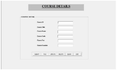 Solved Create the following course details form and write | Chegg.com