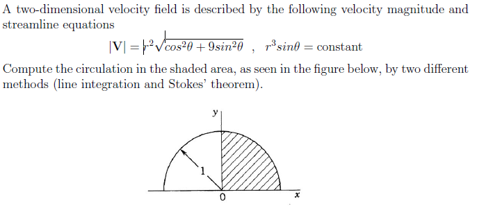 Solved A two-dimensional velocity field is described by the | Chegg.com