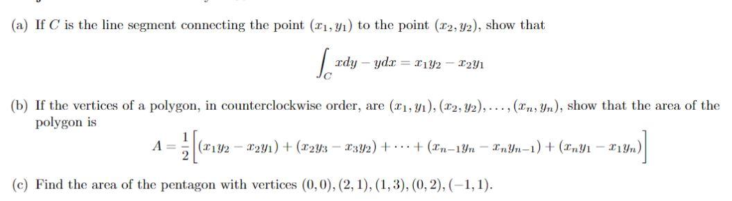 Solved (a) If C is the line segment connecting the point | Chegg.com