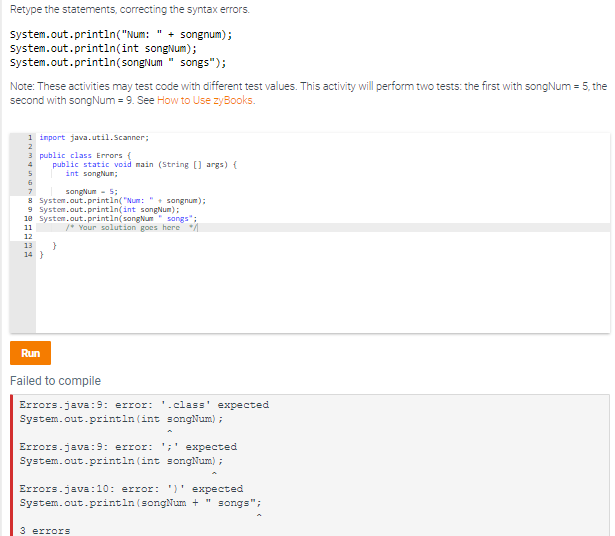 Solved Retype the statements, correcting the syntax errors. | Chegg.com