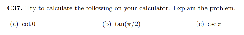 Solved C37. Try to calculate the following on your | Chegg.com