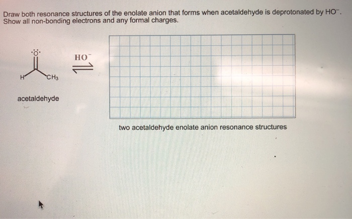Solved Draw both resonance structures of the enolate anion | Chegg.com