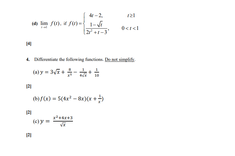 Solved 1. (a) State the definition of a continuous function | Chegg.com