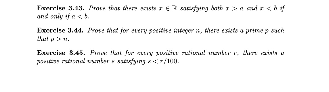 Solved Exercise 3.43. Prove that there exists x∈R satisfying | Chegg.com