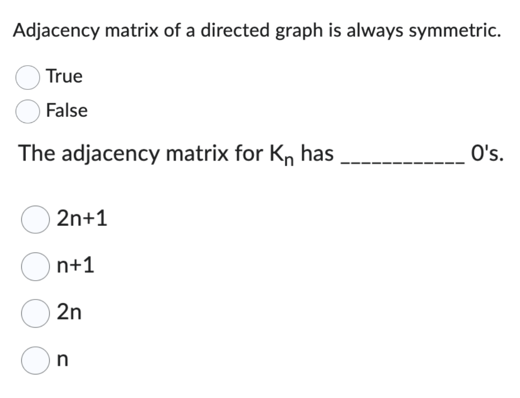 Solved Adjacency matrix of a directed graph is always | Chegg.com