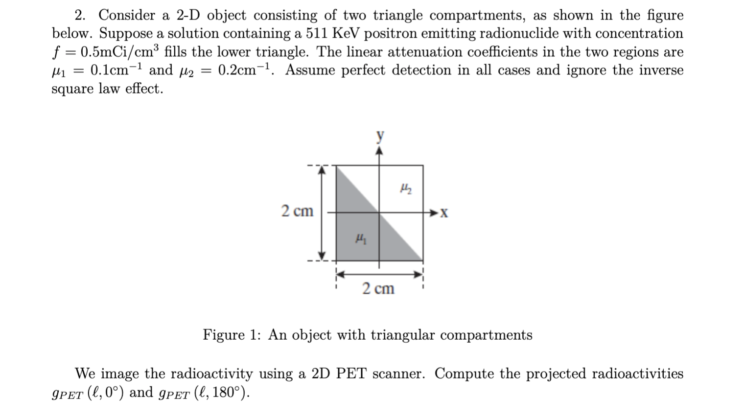 Solved 2. Consider a 2-D object consisting of two triangle | Chegg.com