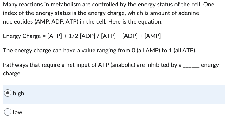 Solved Many reactions in metabolism are controlled by the | Chegg.com