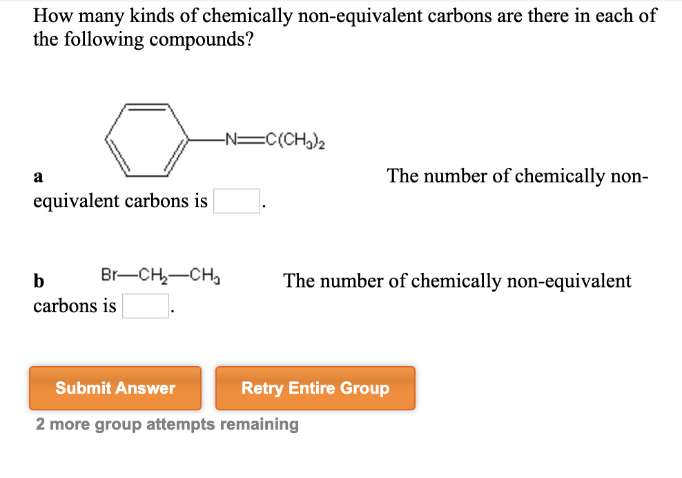 Solved How many kinds of chemically non-equivalent carbons | Chegg.com