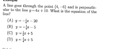 Solved A line goes through the point (4,−6) and is | Chegg.com