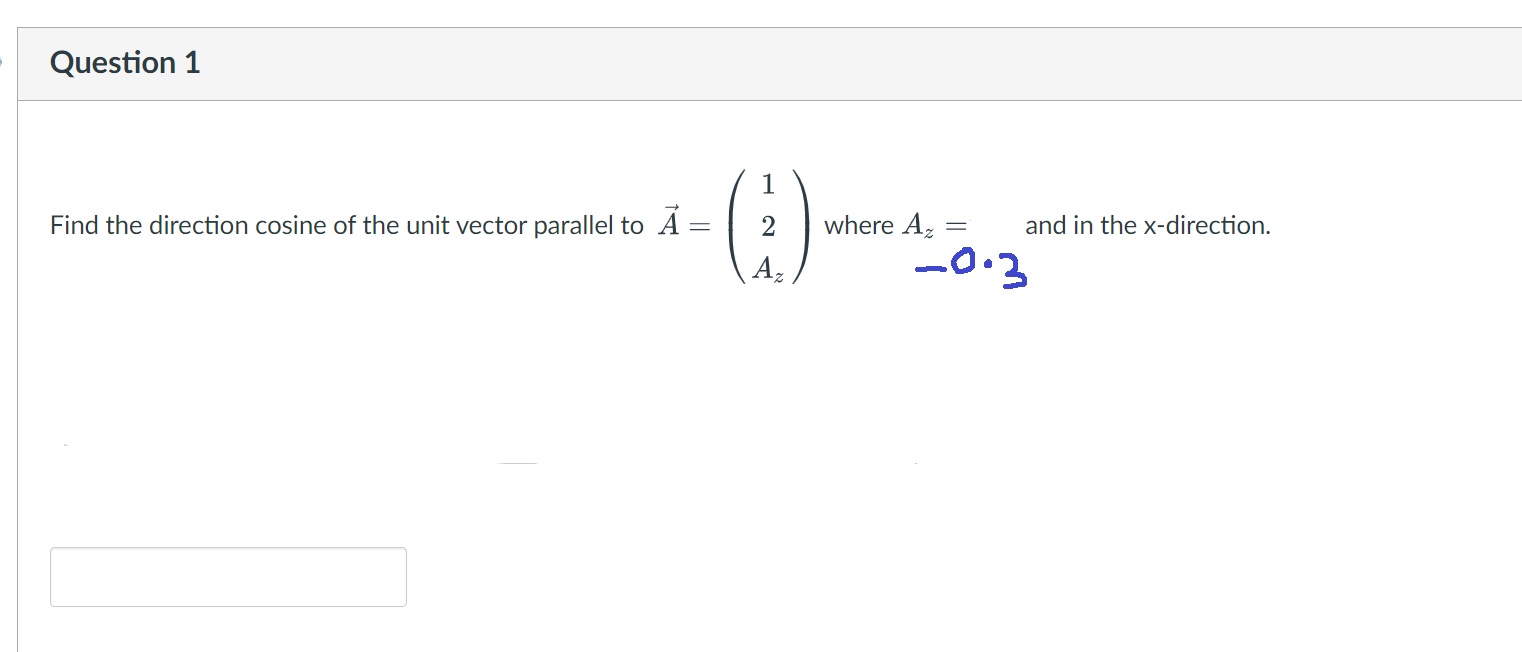 Solved Find the direction cosine of the unit vector parallel | Chegg.com
