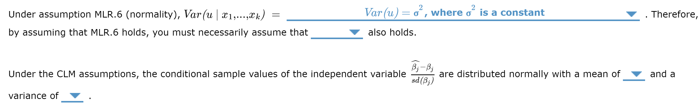 Solved Under assumption MLR. 6 (normality), | Chegg.com Solved Under assumption MLR. 6 (normality), | Chegg.com