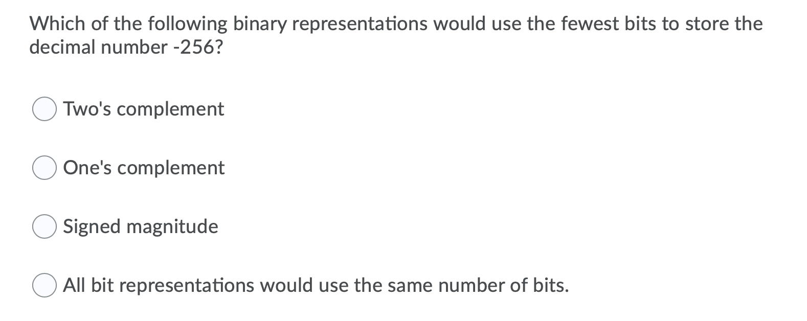 Solved What Is The Range For A 16 Bit Binary Number Using
