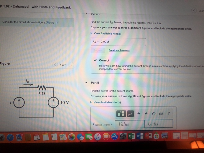 Solved P 1.62 - Enhanced - with Hints and Feedback C 3 of | Chegg.com