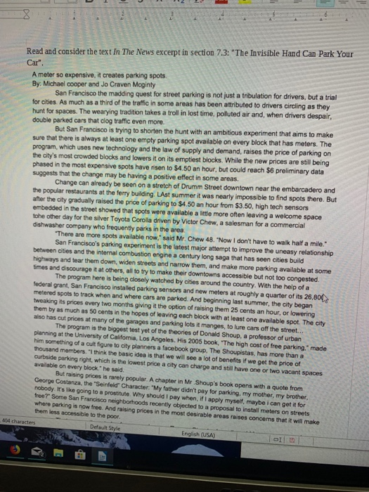 Read and consider the text In The News excerpt in | Chegg.com