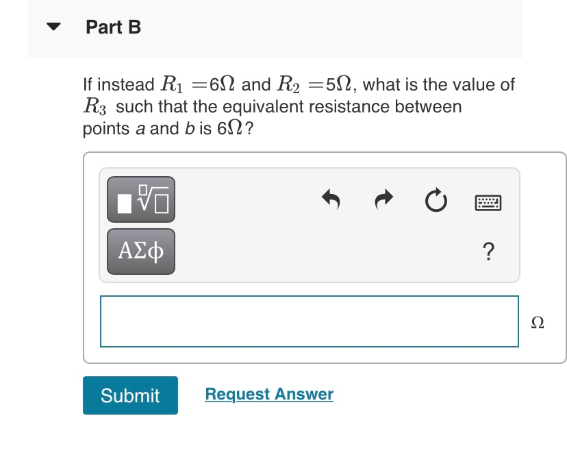 Solved owo Constants Three resistors are connected in a | Chegg.com