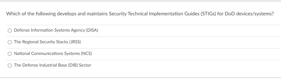 Solved Which of the following develops and maintains | Chegg.com