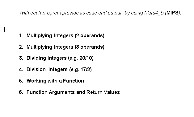 Solved With each program provide its code and output by | Chegg.com