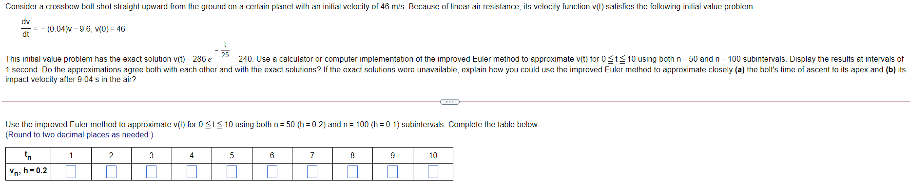 Solved Consider a crossbow bolt shot straight upward from | Chegg.com
