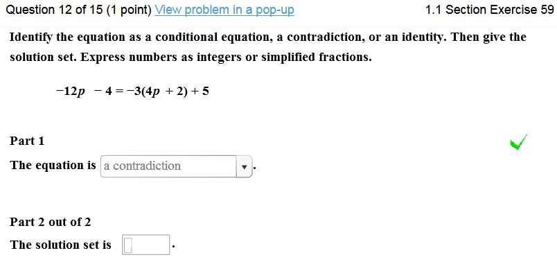 Solved Question 12 of 15 (1 point) View problem in a pop-up | Chegg.com
