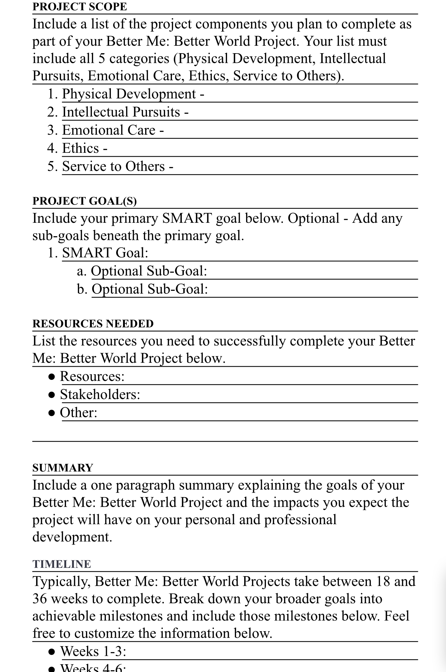 Include a list of the project components you plan to | Chegg.com