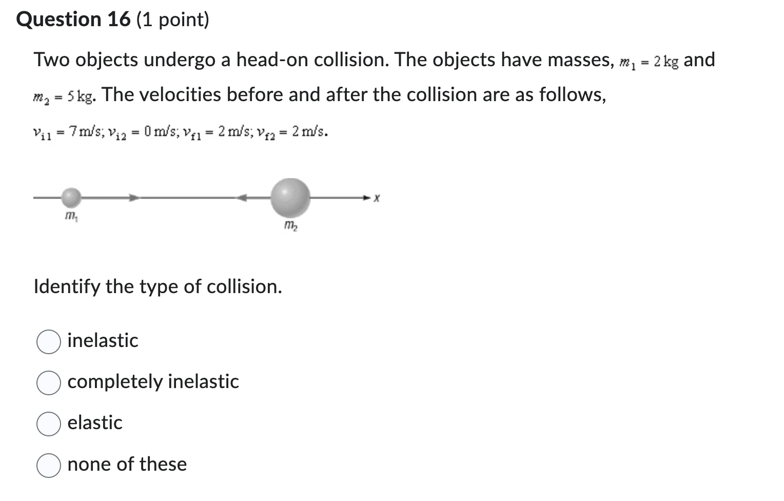 Solved Two objects undergo a head-on collision. The objects | Chegg.com