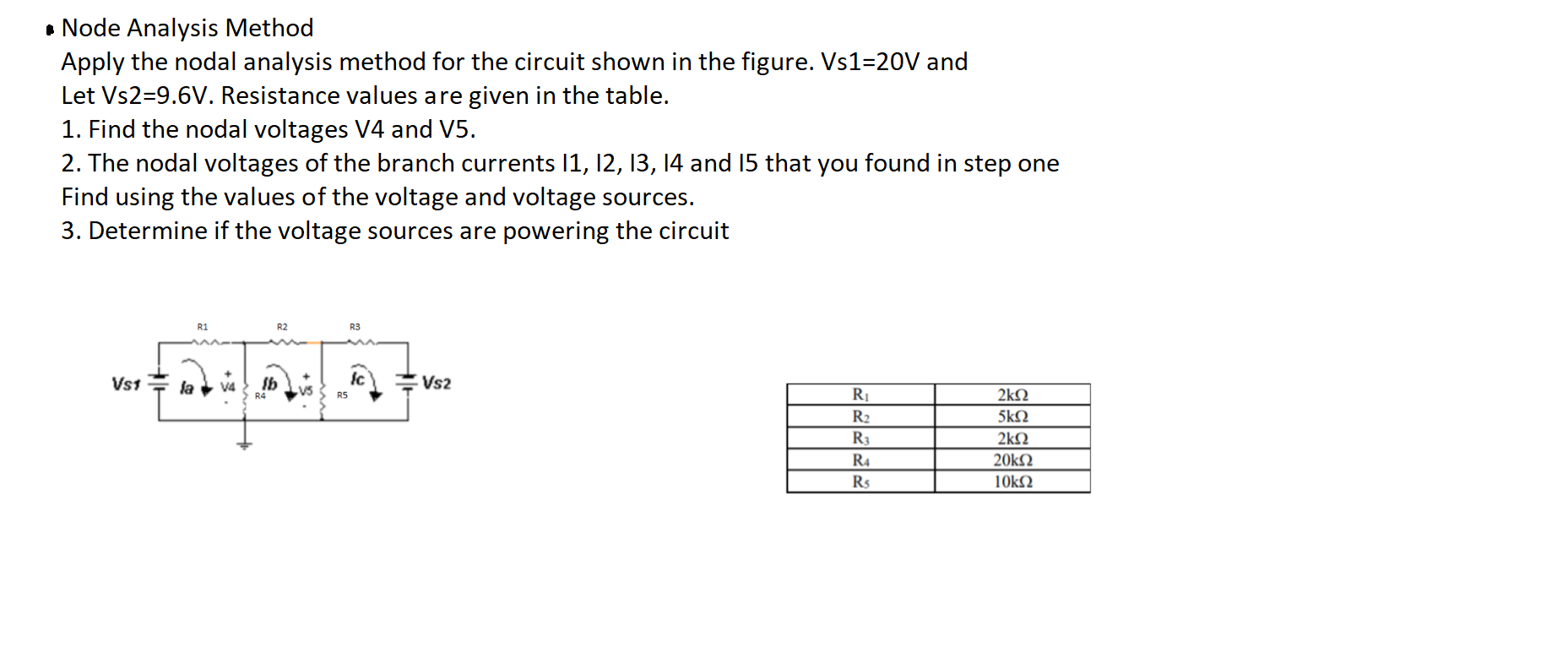 Solved Node Analysis Method Apply the nodal analysis method | Chegg.com