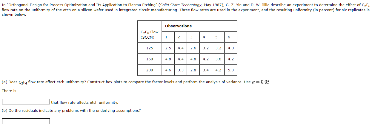 In "Orthogonal Design for Process Optimization and | Chegg.com
