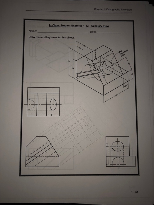 Solved Chapter 1: Orthographic Projection In Class Student | Chegg.com