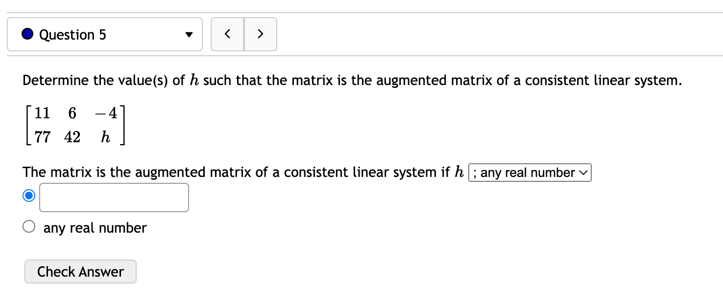 Solved Determine the value(s) of h such that the matrix is | Chegg.com