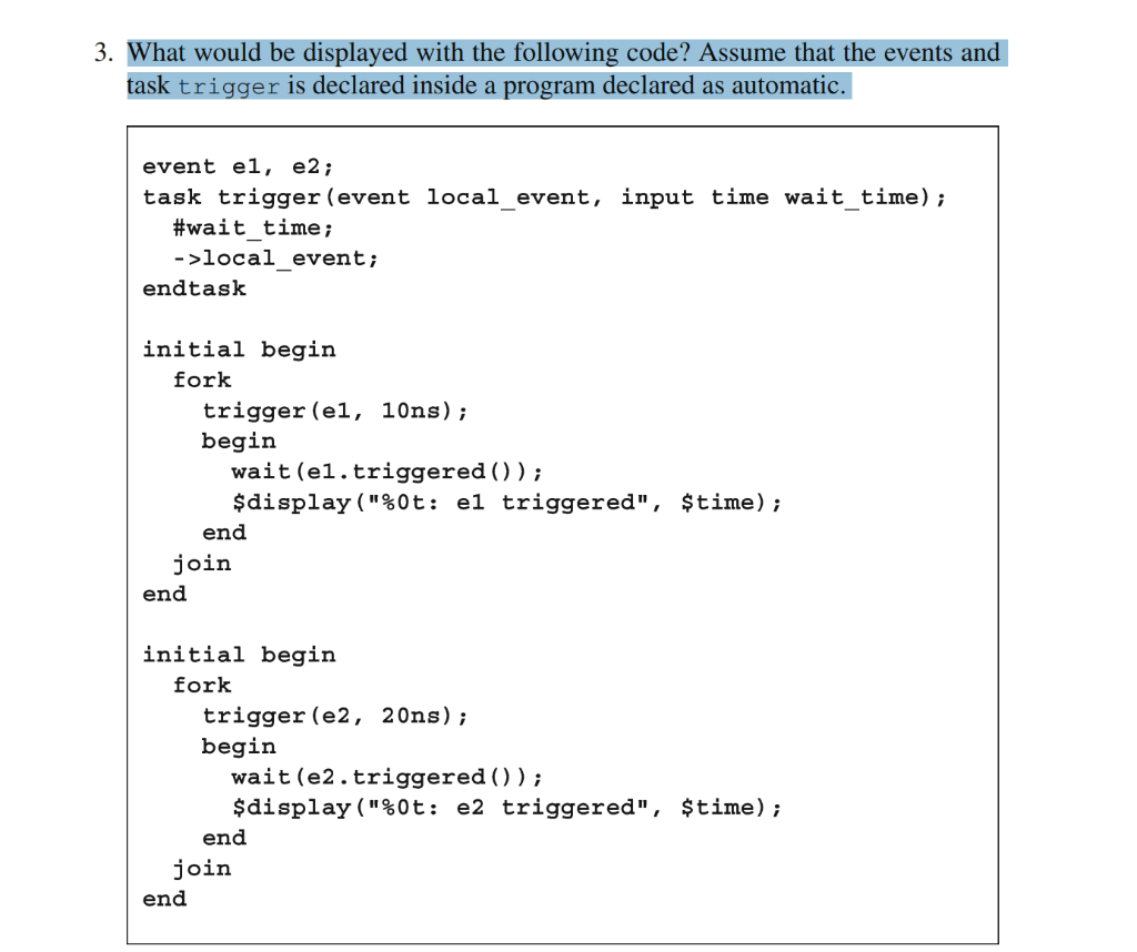 Solved What would be displayed with the following code? | Chegg.com