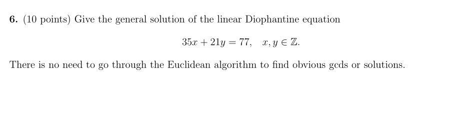 Solved 6. (10 points) Give the general solution of the | Chegg.com