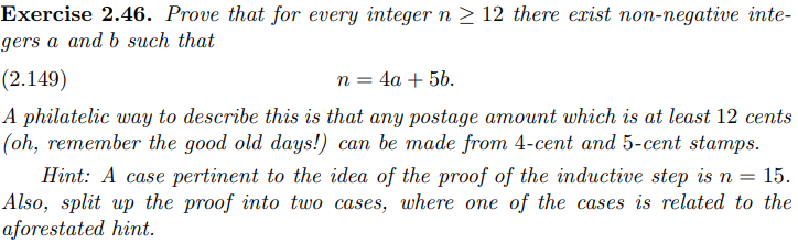 Solved Exercise 2.46. Prove that for every integer n≥12 | Chegg.com