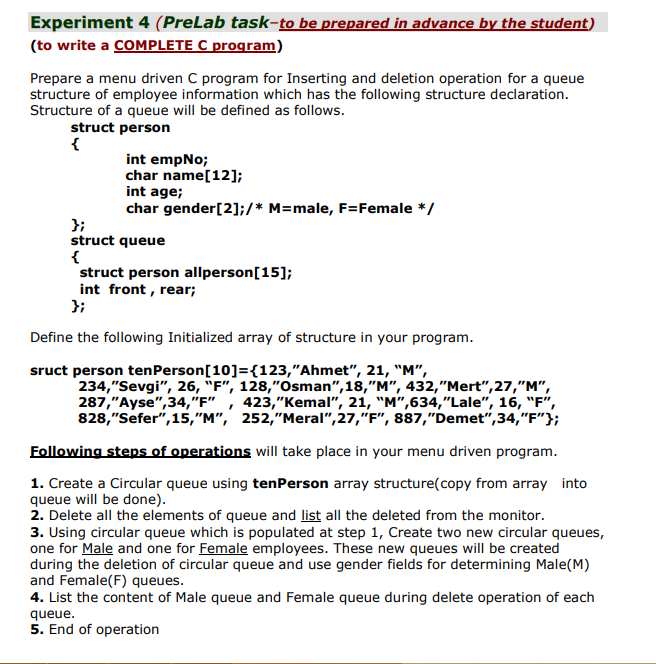Solved Experiment 4 (PreLab task-to be prepared in advance | Chegg.com
