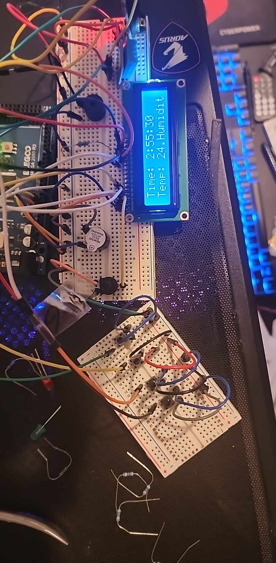 Solved Why are my pushbuttons resetting the LED with the | Chegg.com