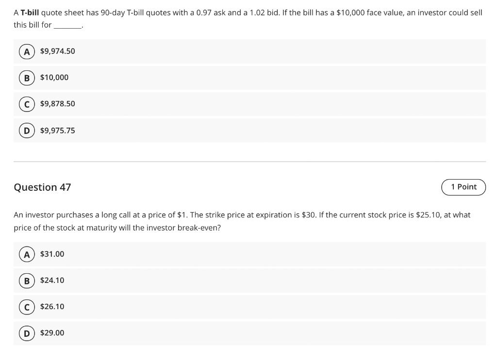 Solved A T-bill quote sheet has 90-day T-bill quotes with a | Chegg.com