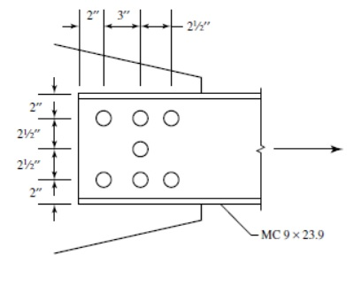 Solved Staggered Fasteners An MC9x23.9 is connected with a | Chegg.com