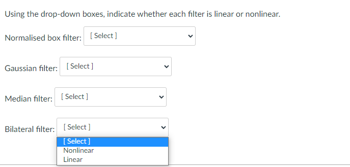 Solved Using the drop-down boxes, indicate whether each | Chegg.com