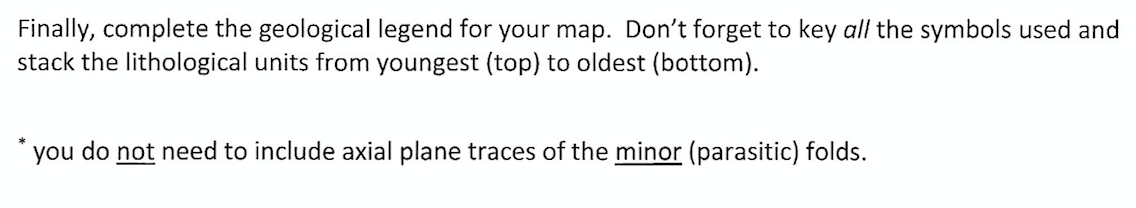 Finally, complete the geological legend for your map. | Chegg.com