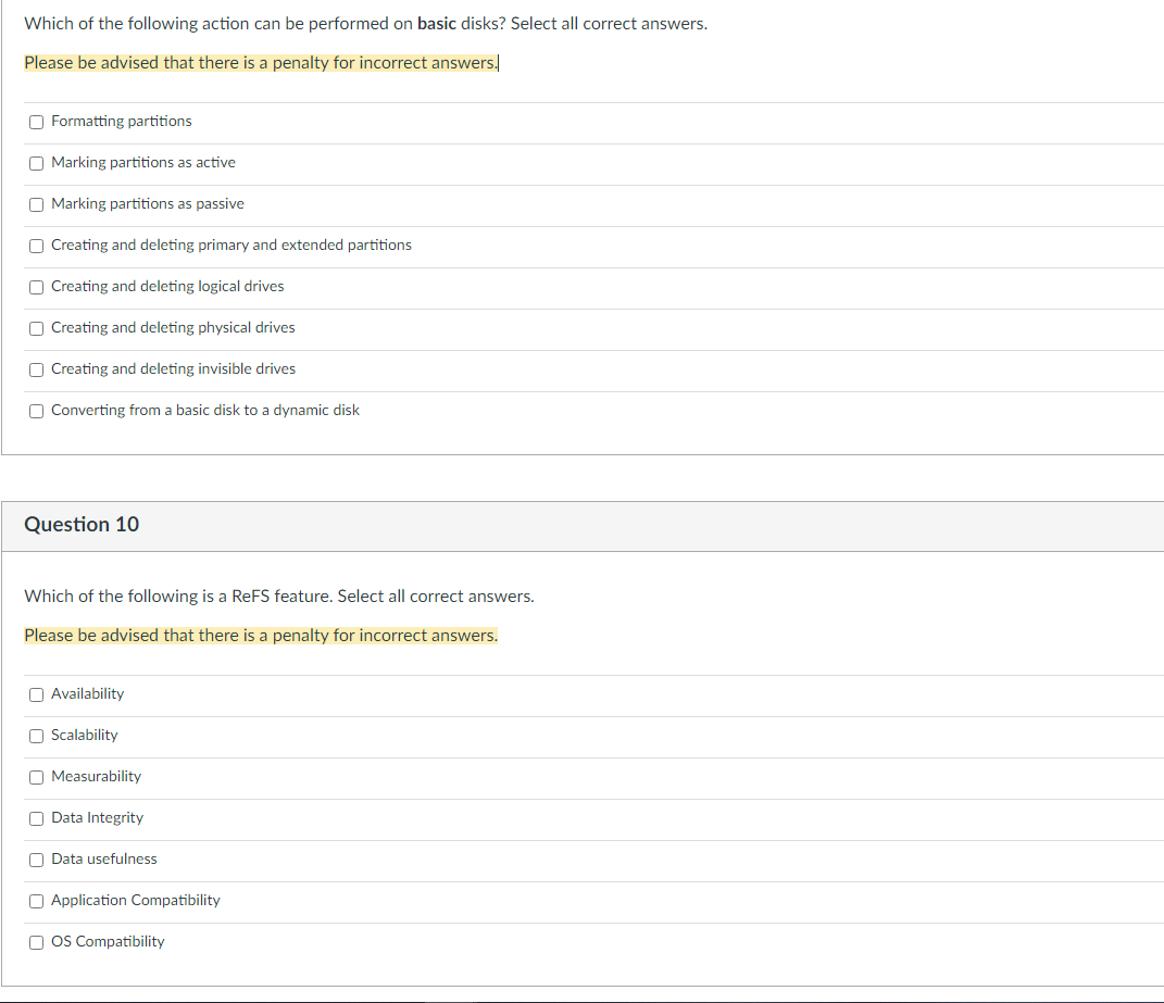Solved Which of the following action can be performed on | Chegg.com