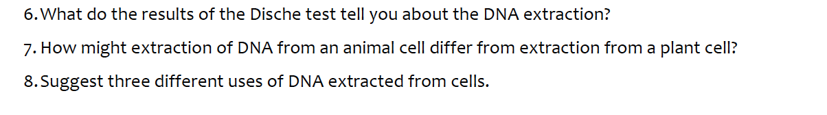 Solved 6.What do the results of the Dische test tell you | Chegg.com