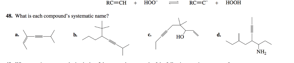 Solved RC CH HOO RC CHOOH 48. What is each compound's | Chegg.com