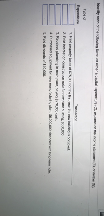 Solved identity each of the following items as either a | Chegg.com