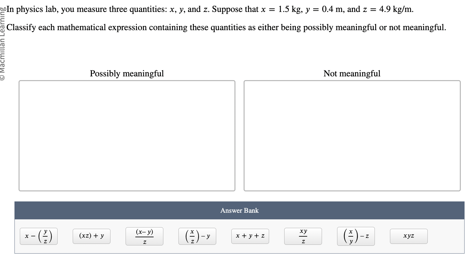 Solved ?00 ﻿In physics lab, you measure three quantities: | Chegg.com